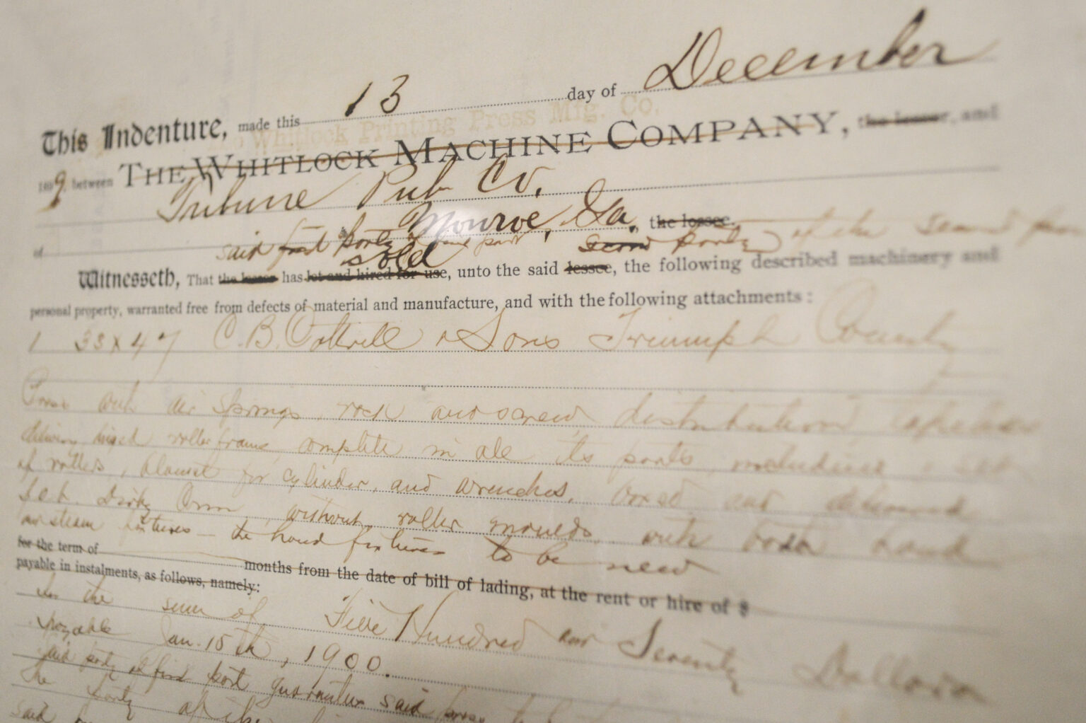 First Press_Original Deed December 13, 1899 - Durst US